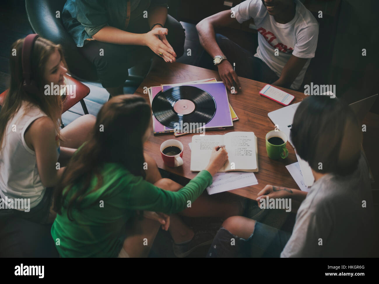 Diverse Group Young People Project Planning Concept Stock Photo - Alamy