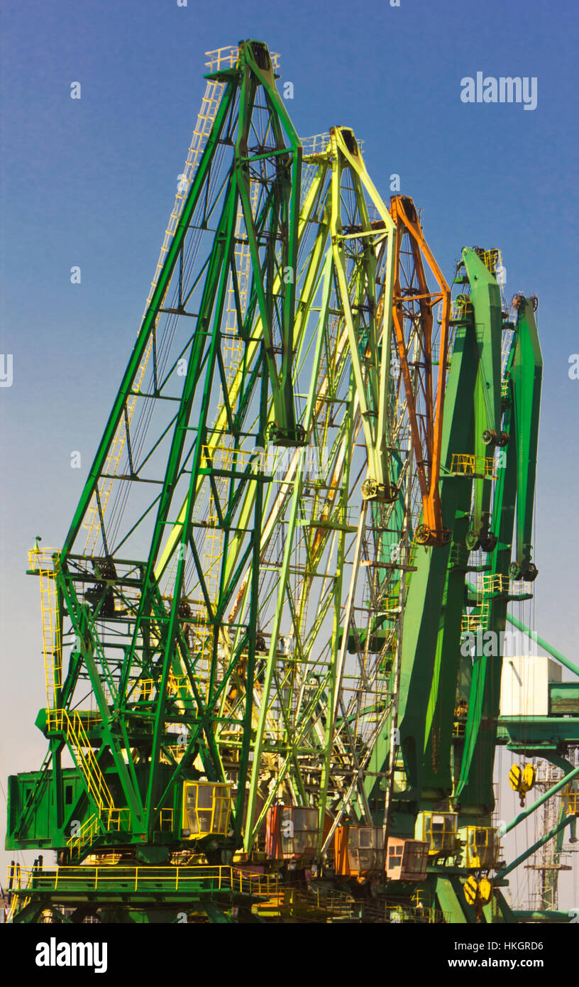 Heavy industrial cranes Stock Photo - Alamy