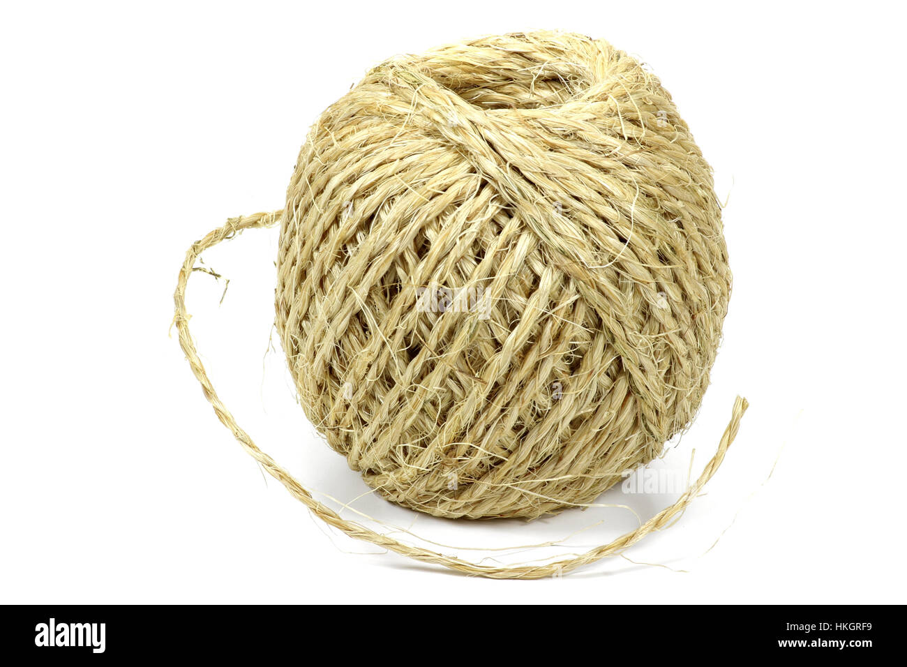 sisal cord isolated on white background Stock Photo - Alamy