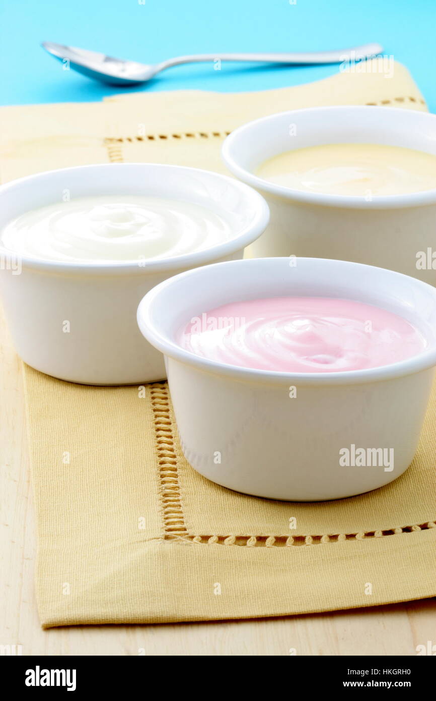 fresh and delicious creamy yogurt, healthy smooth snack Stock Photo - Alamy