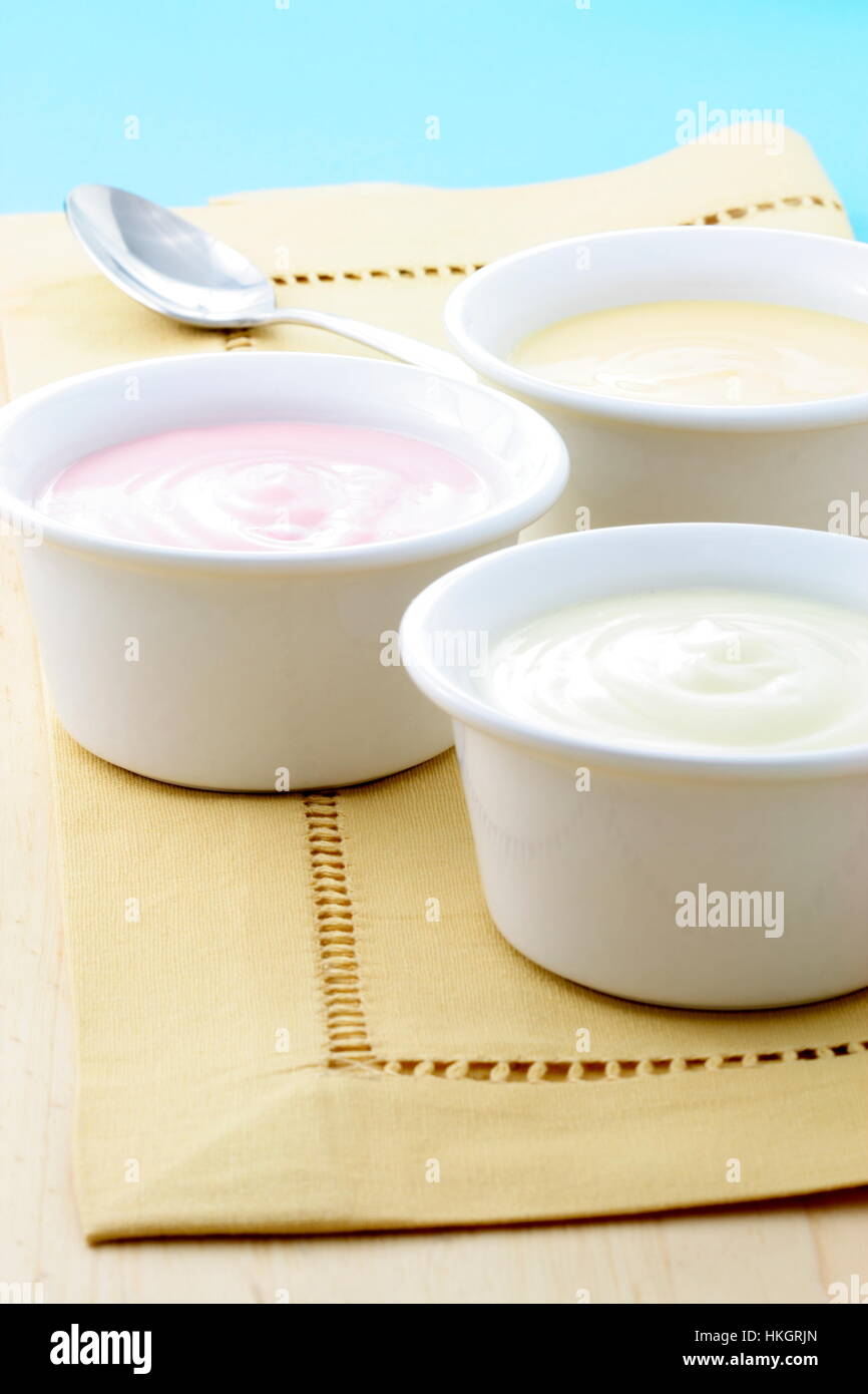 fresh and delicious creamy yogurt, healthy smooth snack Stock Photo - Alamy