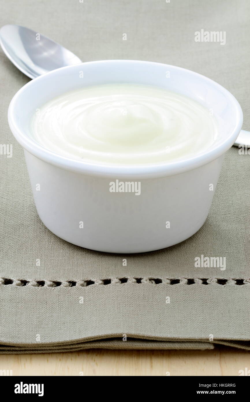 fresh and delicious creamy yogurt, healthy smooth snack Stock Photo - Alamy