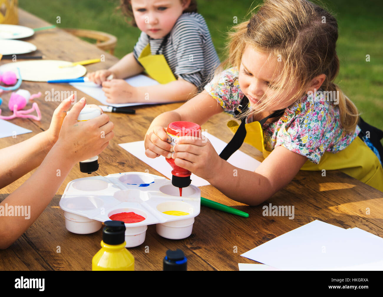 Kid Learning Painting Drawing Art Concept Stock Photo - Alamy