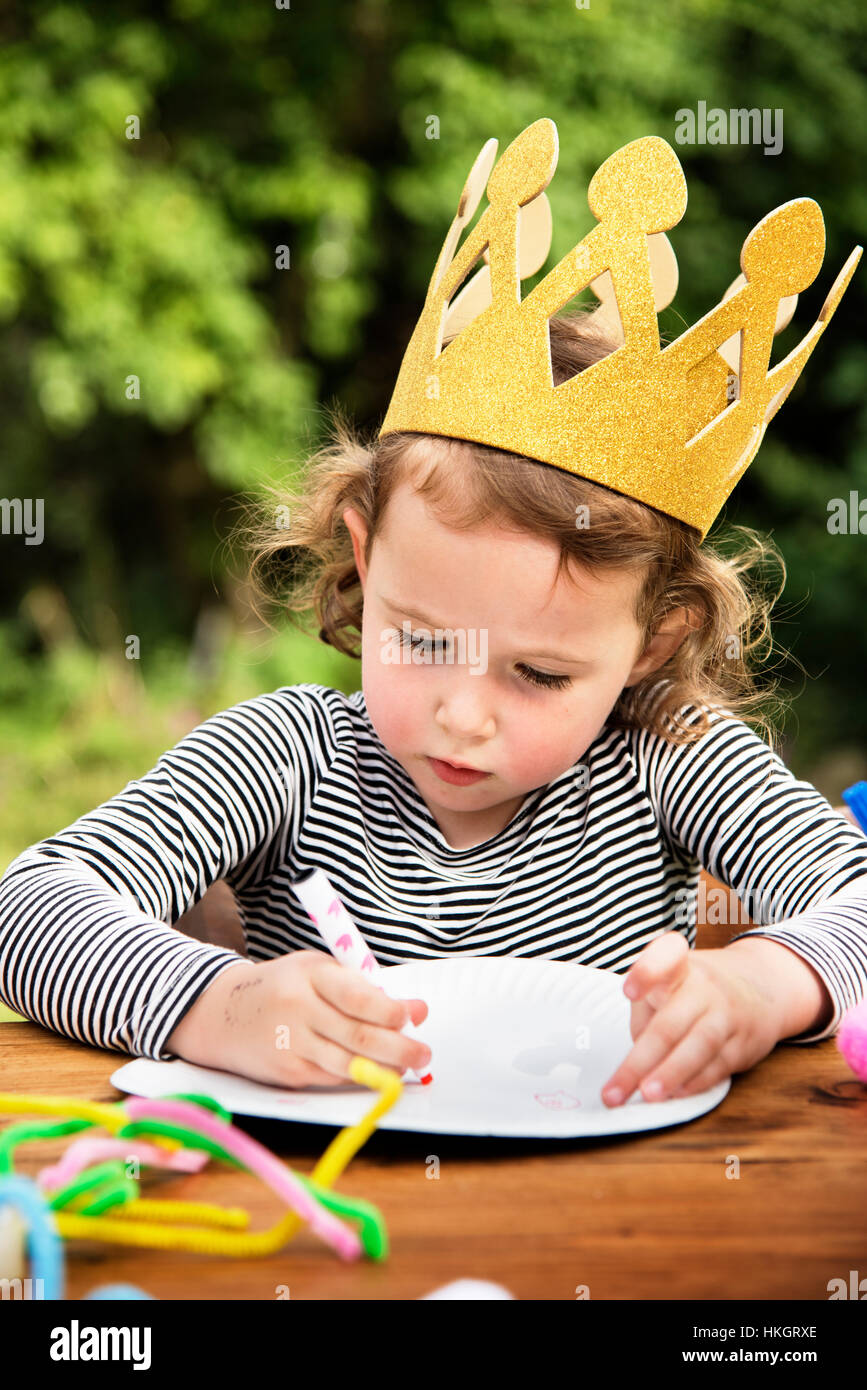 Kid Learning Painting Drawing Art Concept Stock Photo - Alamy