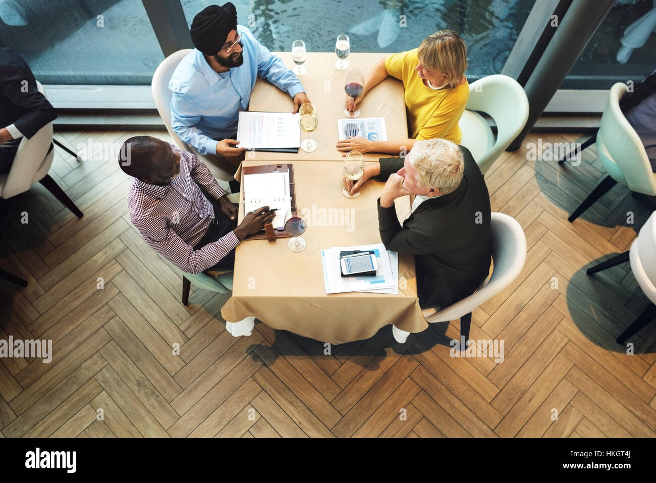 Business People Dining Together Concept Stock Photo - Alamy