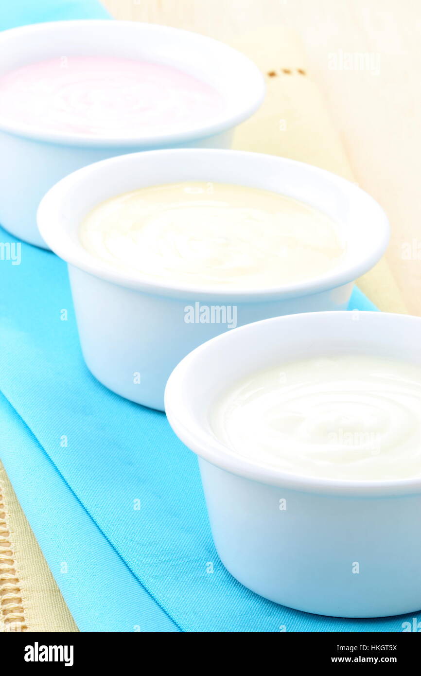 fresh and delicious creamy yogurt, healthy smooth snack Stock Photo - Alamy