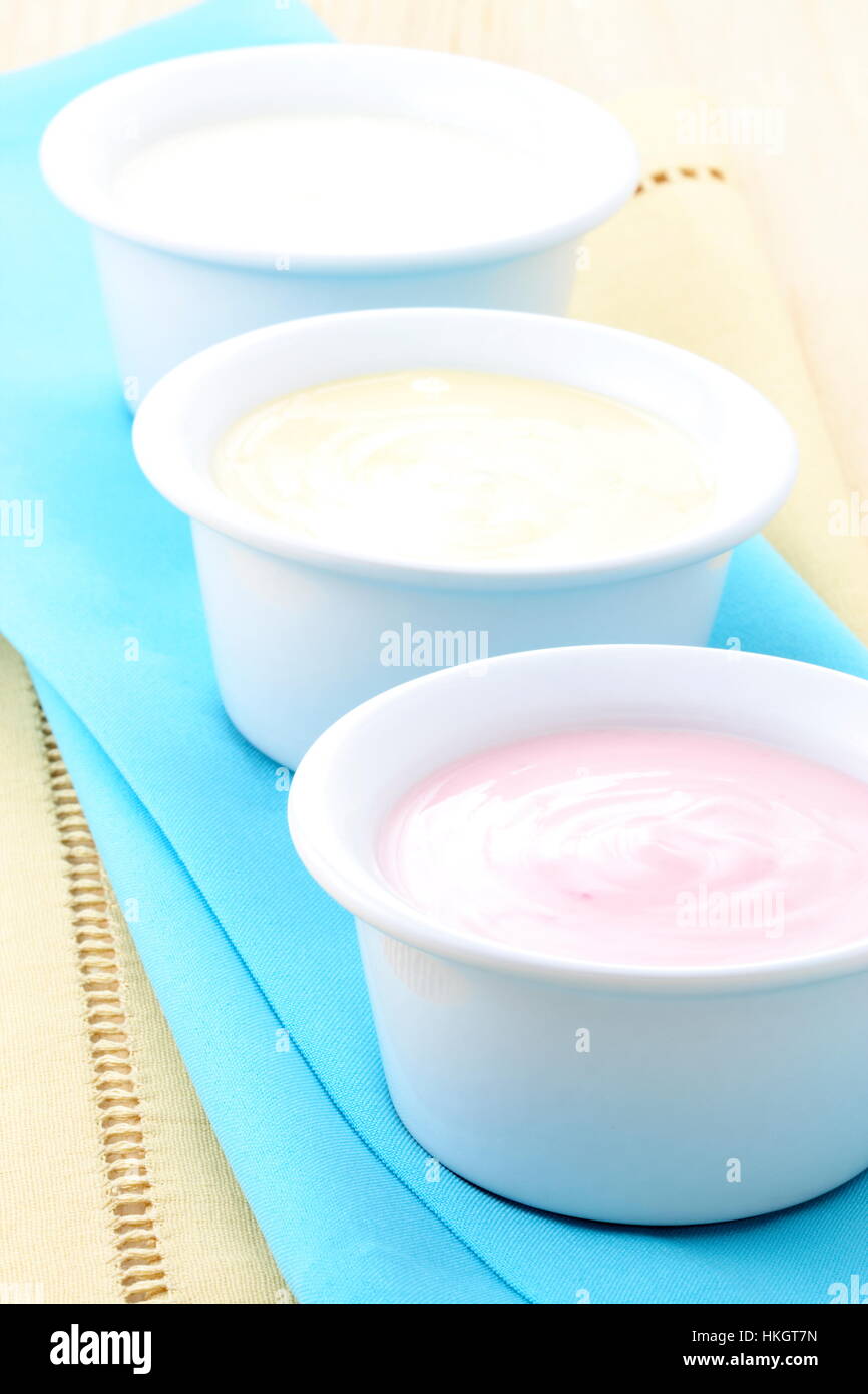 fresh and delicious creamy yogurt, healthy smooth snack Stock Photo - Alamy