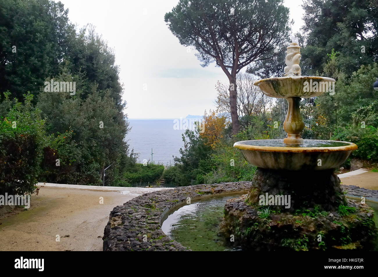 Naples, Campania, Italy. The Villa Floridiana is a large park in the ...