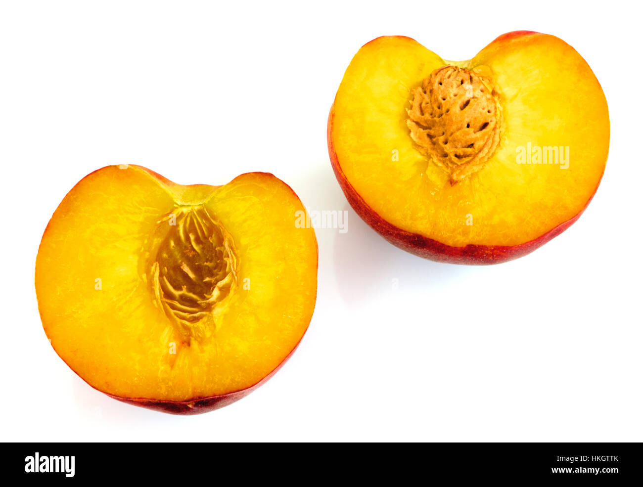 Peach segment Cut Out Stock Images & Pictures - Alamy
