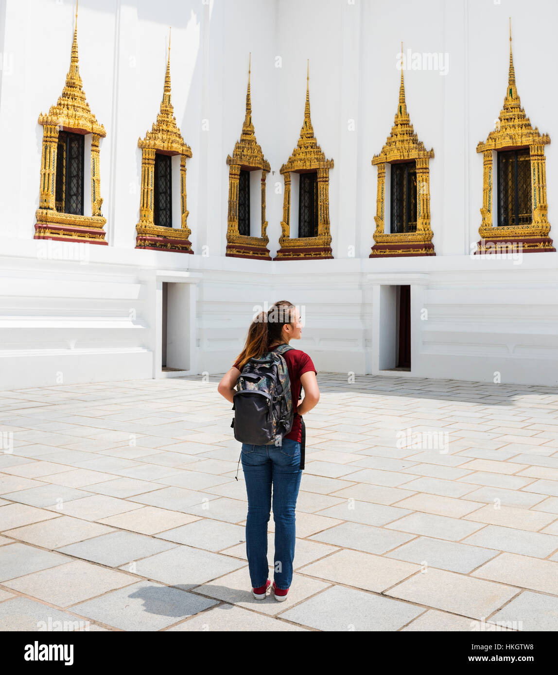 Woman Traveler Thailand Destination Culture Concept Stock Photo - Alamy