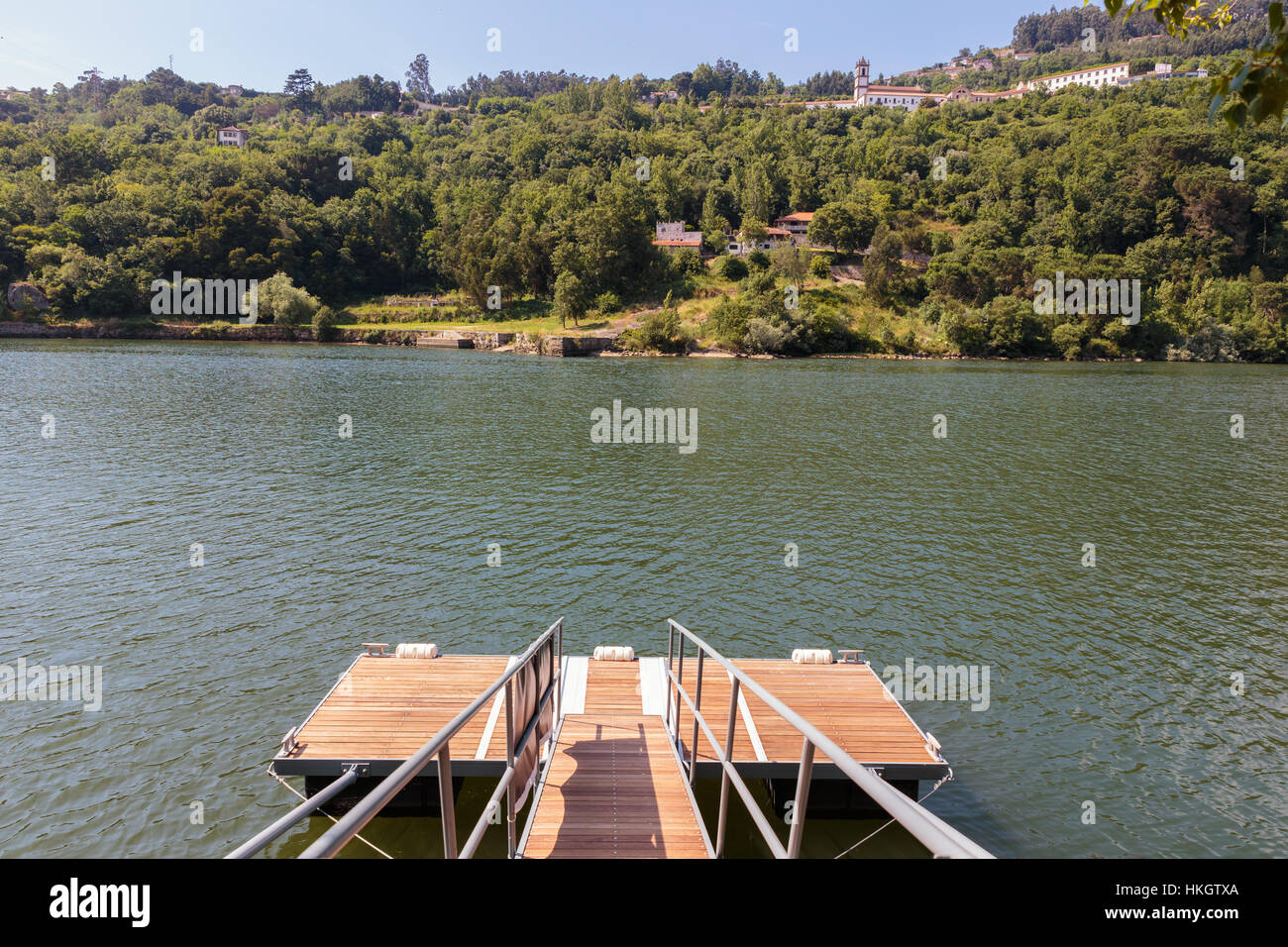 Private dock with boat hi-res stock photography and images - Alamy