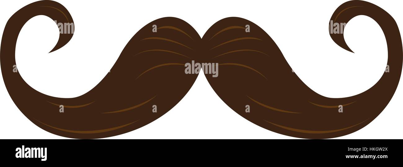 Isolated brown mustache Stock Vector Image & Art - Alamy