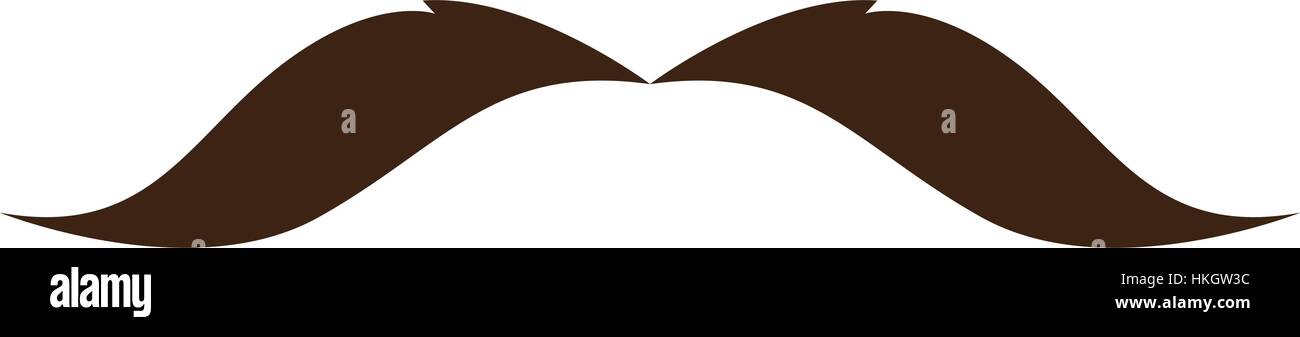 Isolated brown mustache Stock Vector Image & Art - Alamy