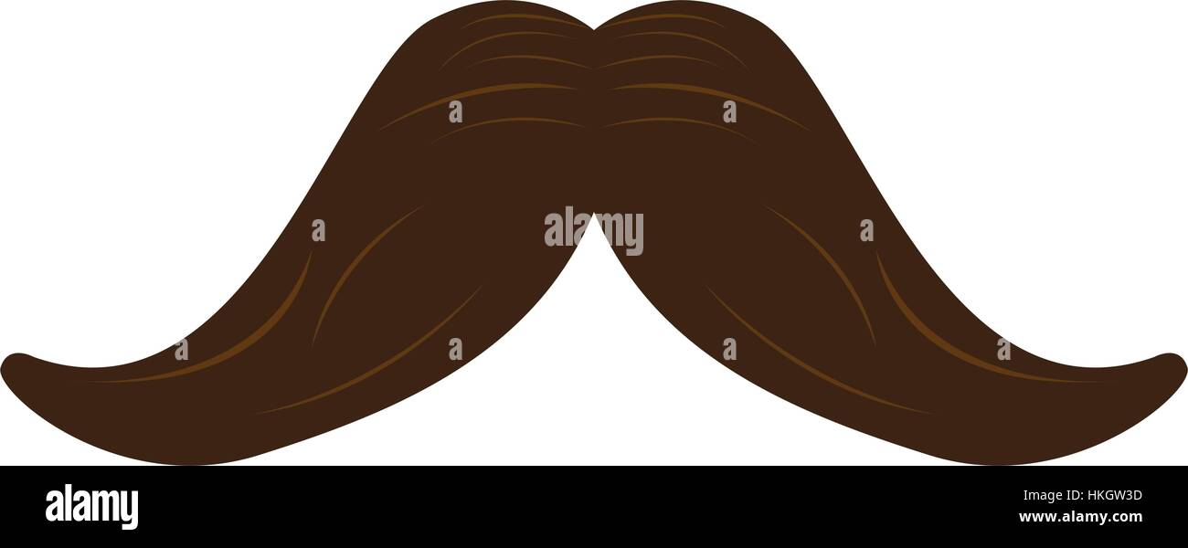 Isolated brown mustache Stock Vector Image & Art - Alamy