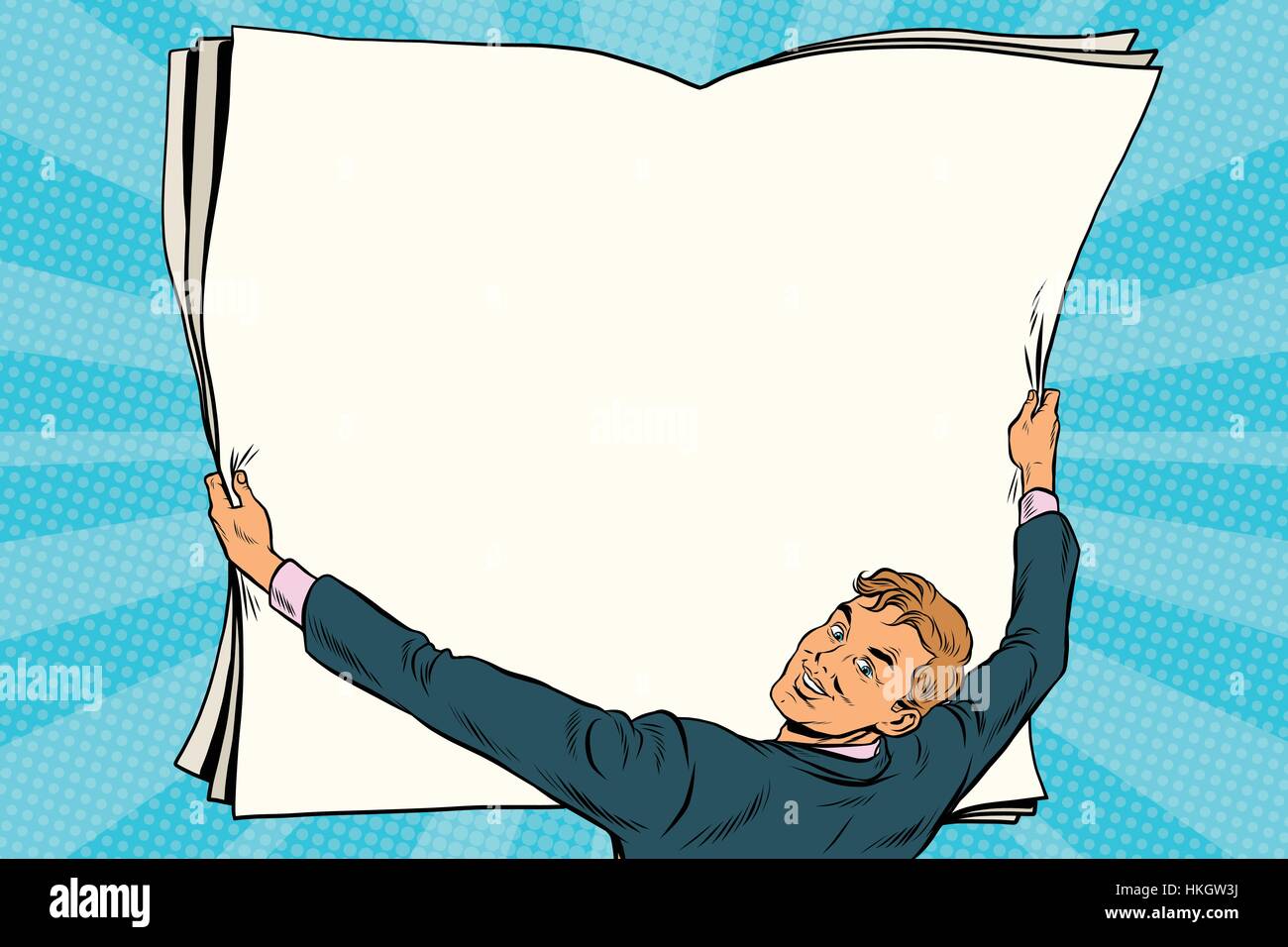 Businessman shows blank paper poster Stock Vector Image & Art - Alamy Businessman shows blank paper poster Stock Vector Image & Art - Alamy