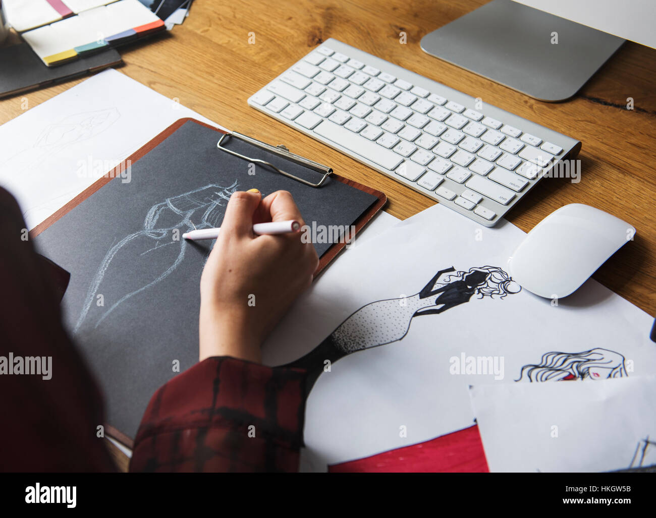 Fashion Clothing Design Drawing concept Stock Photo - Alamy