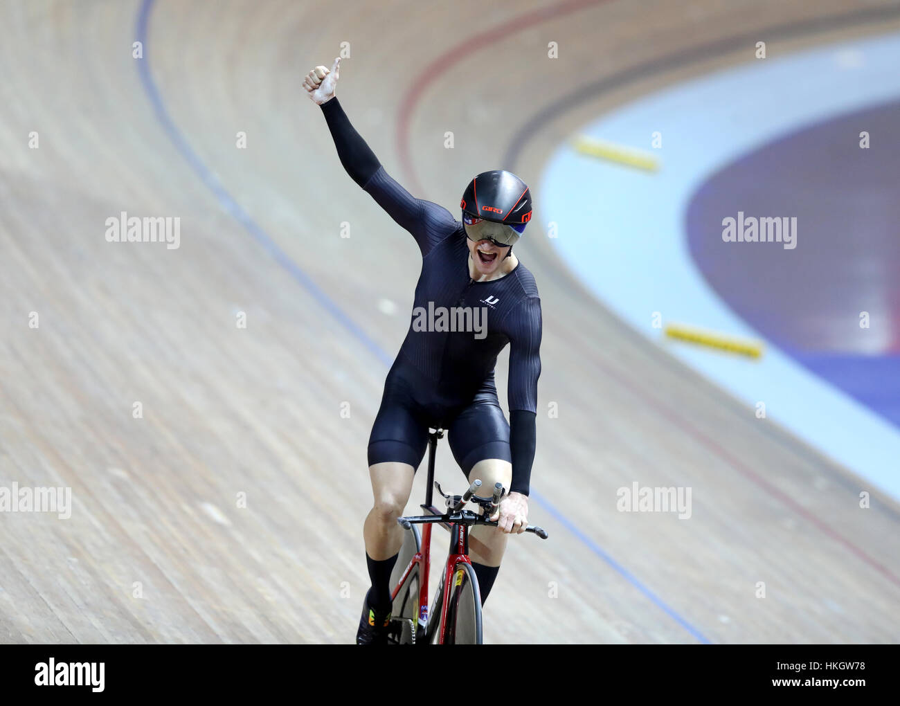 Daniel Bigham of Brother NRG Driverplan celebrates winning the Men's ...