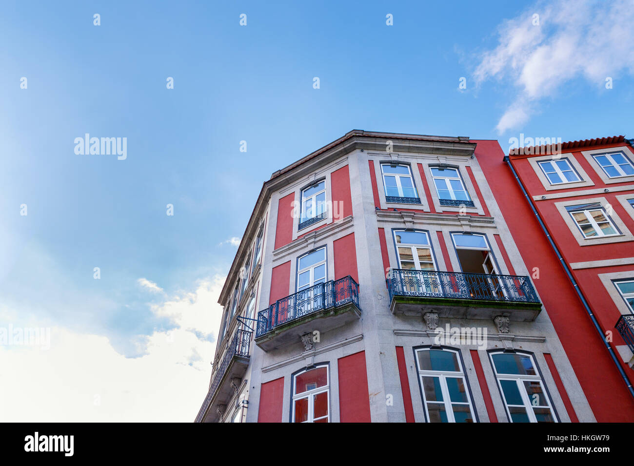 Luxury red house Stock Photo - Alamy