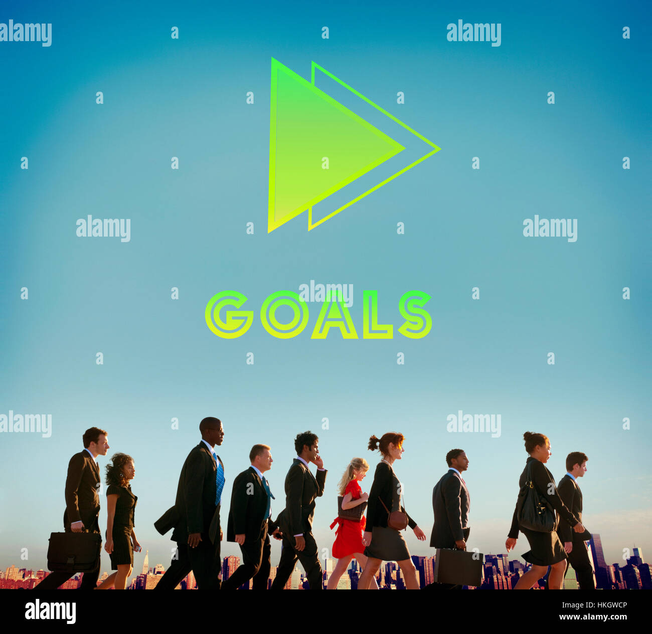 Goals Aim Forward Positivity Success Mission Concept Stock Photo - Alamy