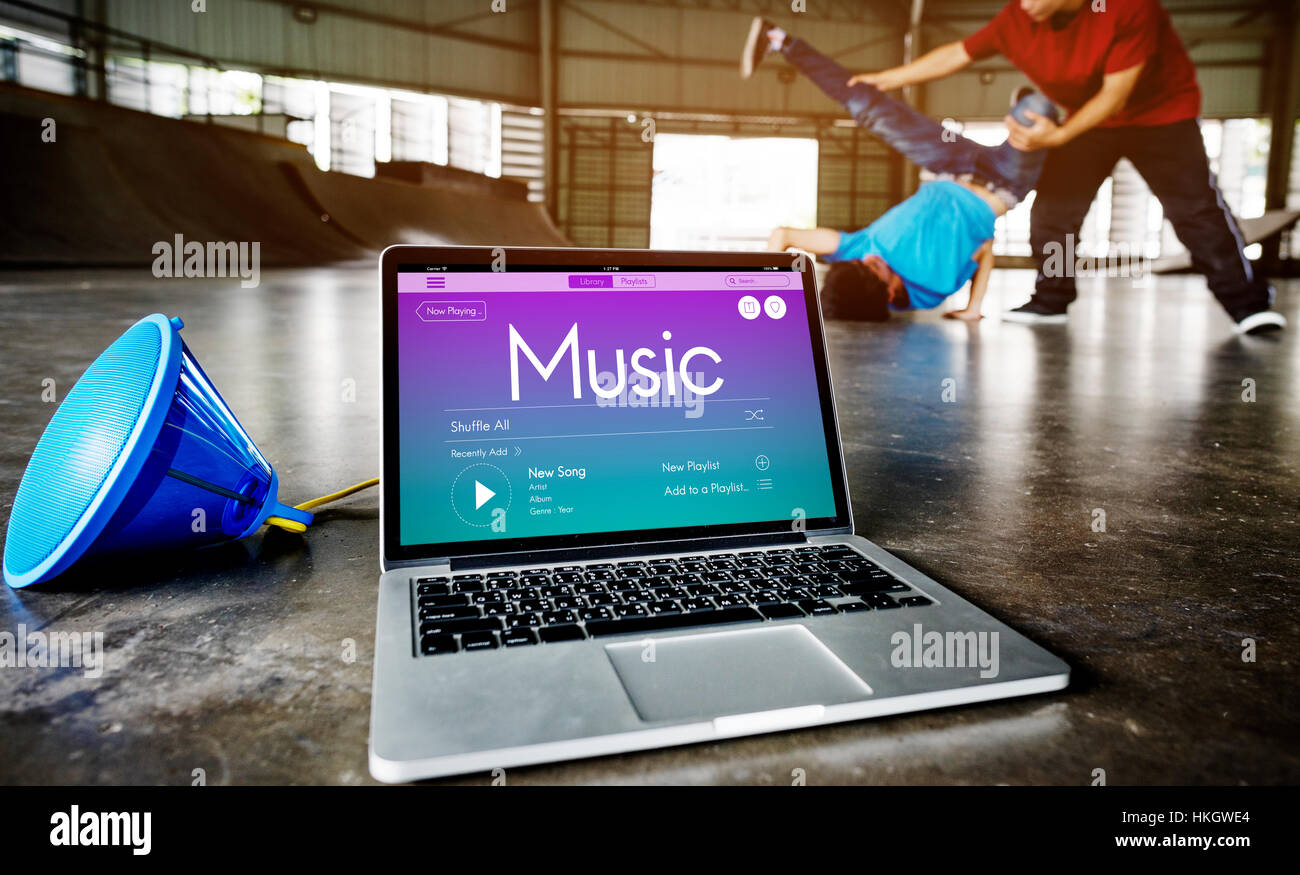 Music Workout Motivation Strength Concept Stock Photo - Alamy