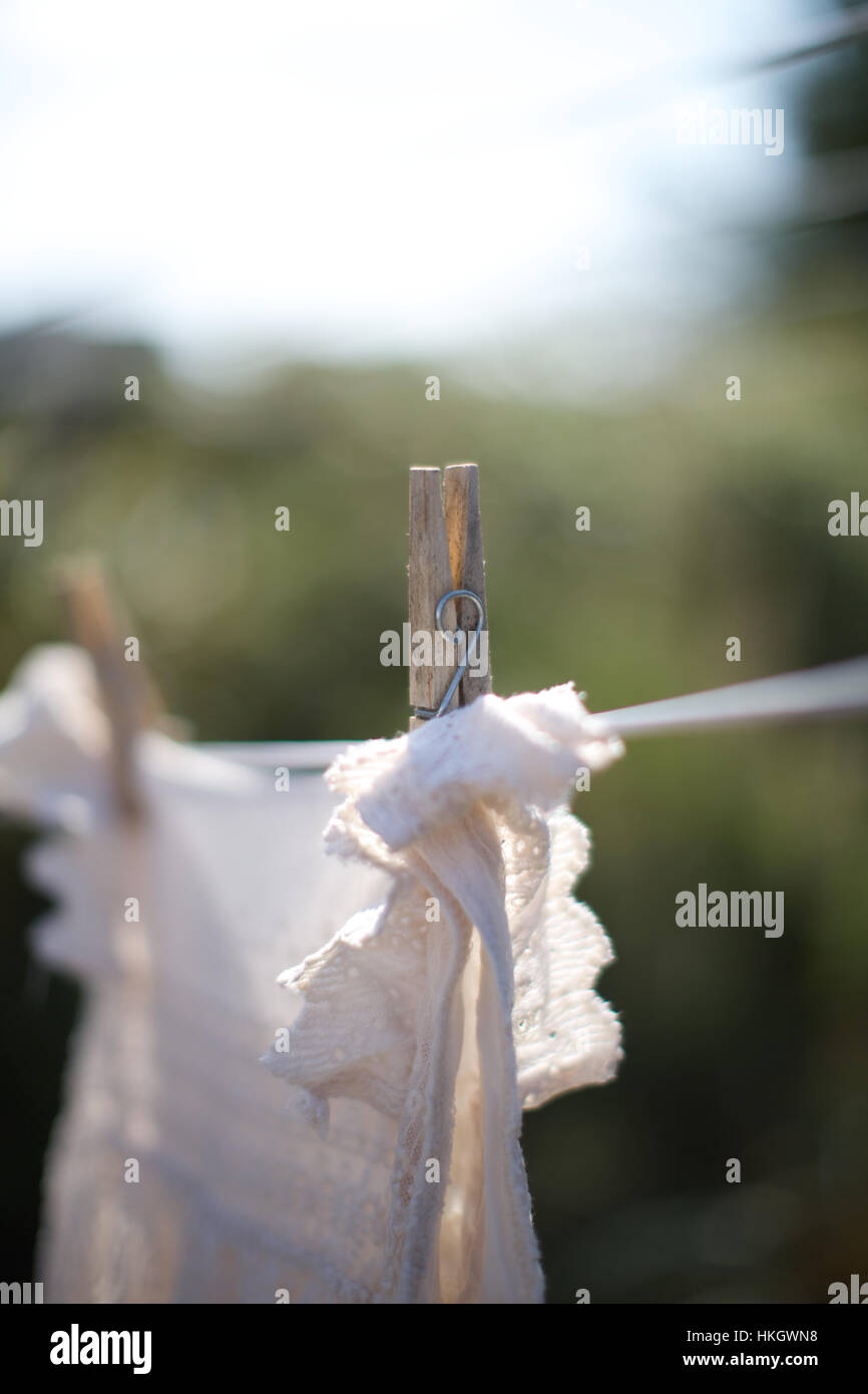 Laundry drying on clothesline hi-res stock photography and images - Alamy