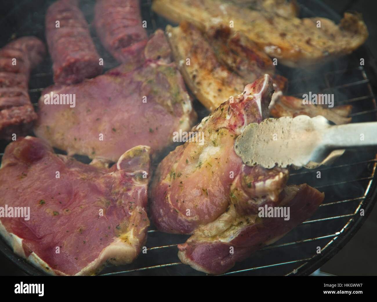Closeup grilling meat hi-res stock photography and images - Alamy