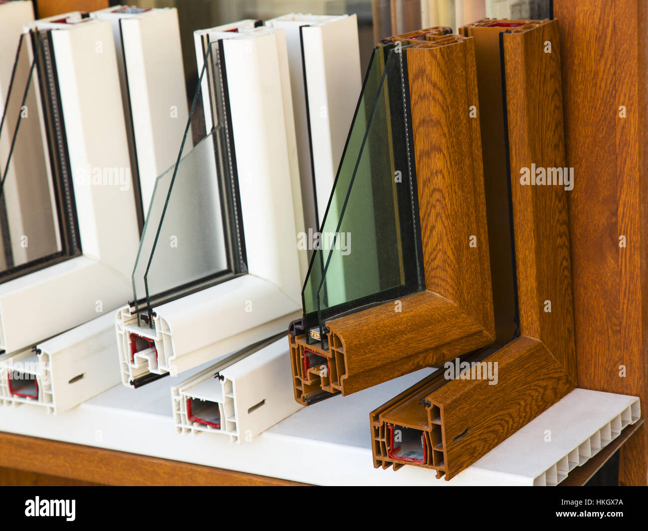 Modern windows profiles Stock Photo - Alamy