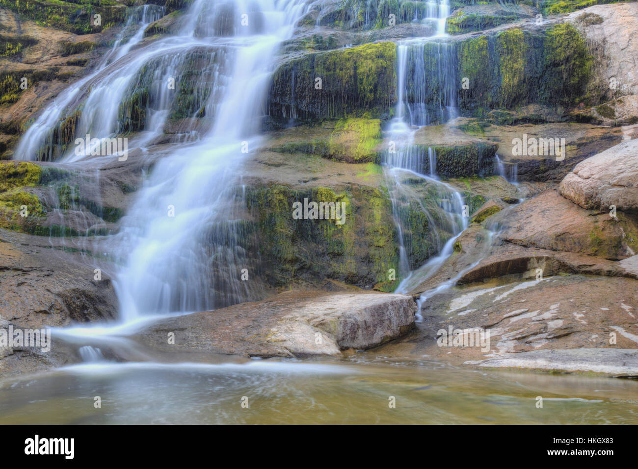 Beautiful mountain waterfall Stock Photo - Alamy
