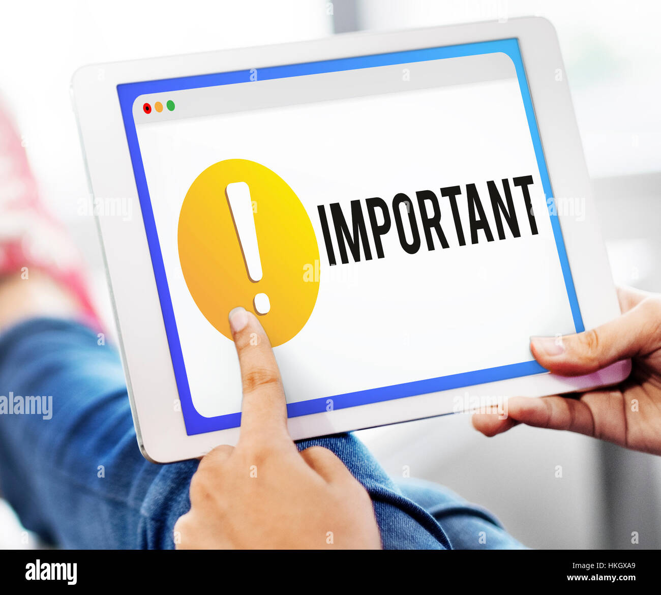Important Notification Alert Exclamation Point Concept Stock Photo - Alamy