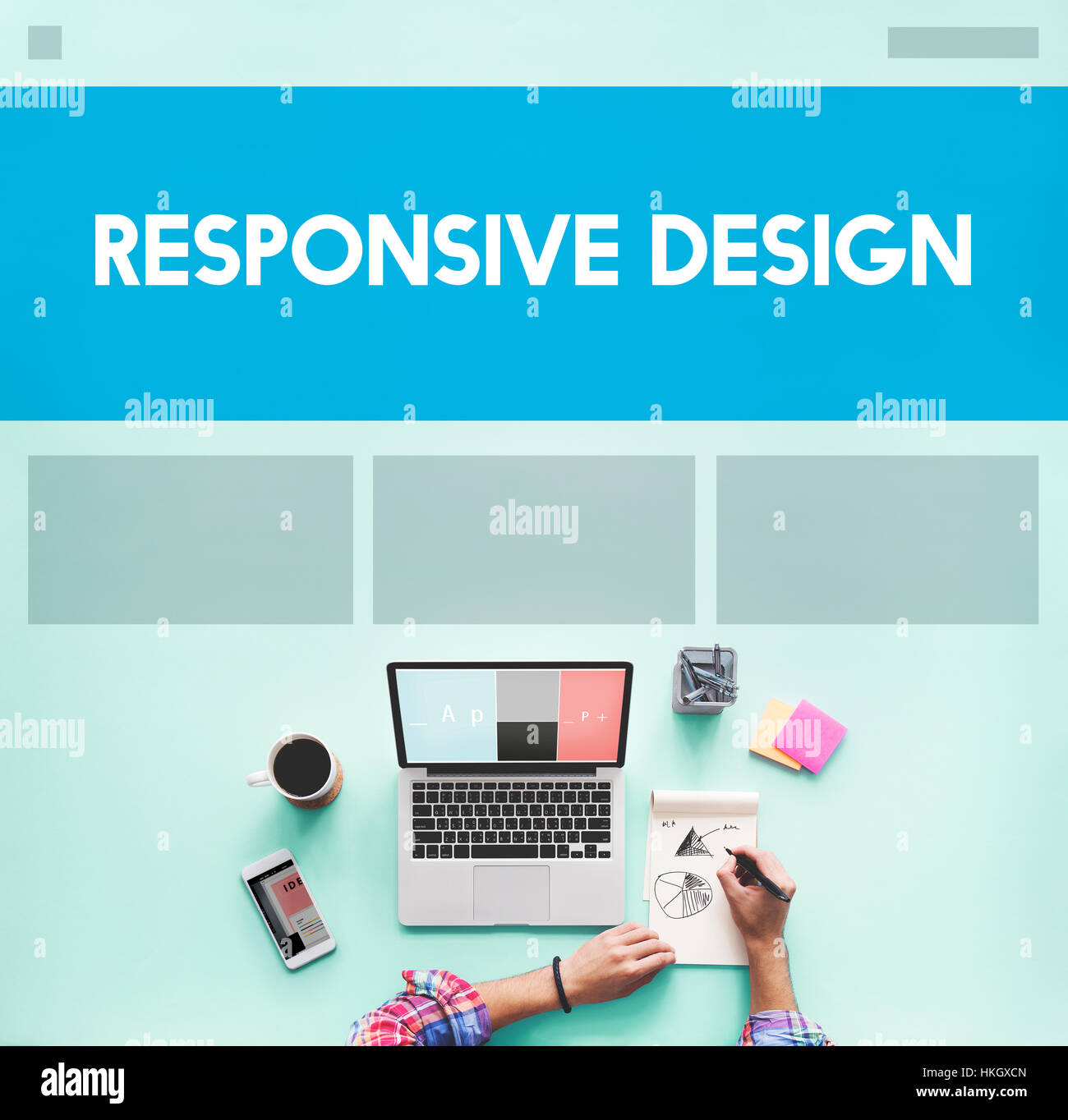 Responsive Design Layout Internet Concept Stock Photo - Alamy