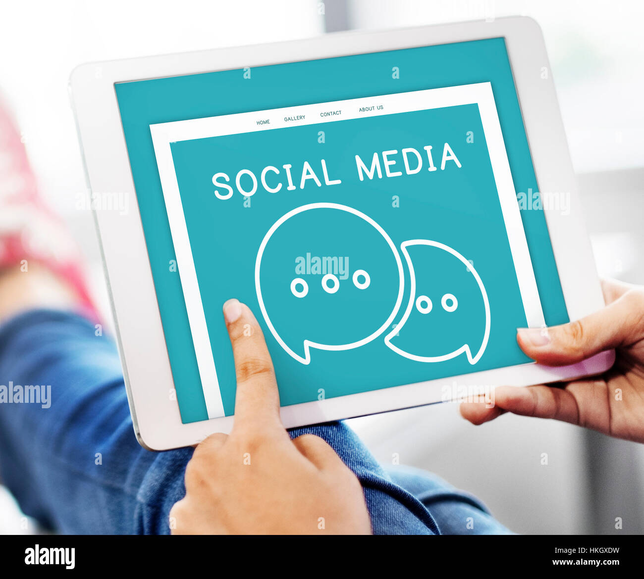 Online Communication Speech Bubble Icon Concept Stock Photo - Alamy