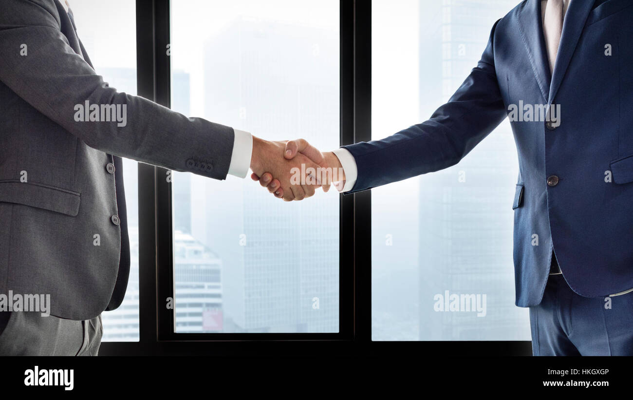 Businessman Handshake Corporate Colleagues Concept Stock Photo - Alamy