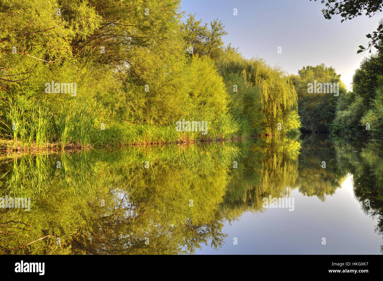 Beautiful river landscape Stock Photo - Alamy