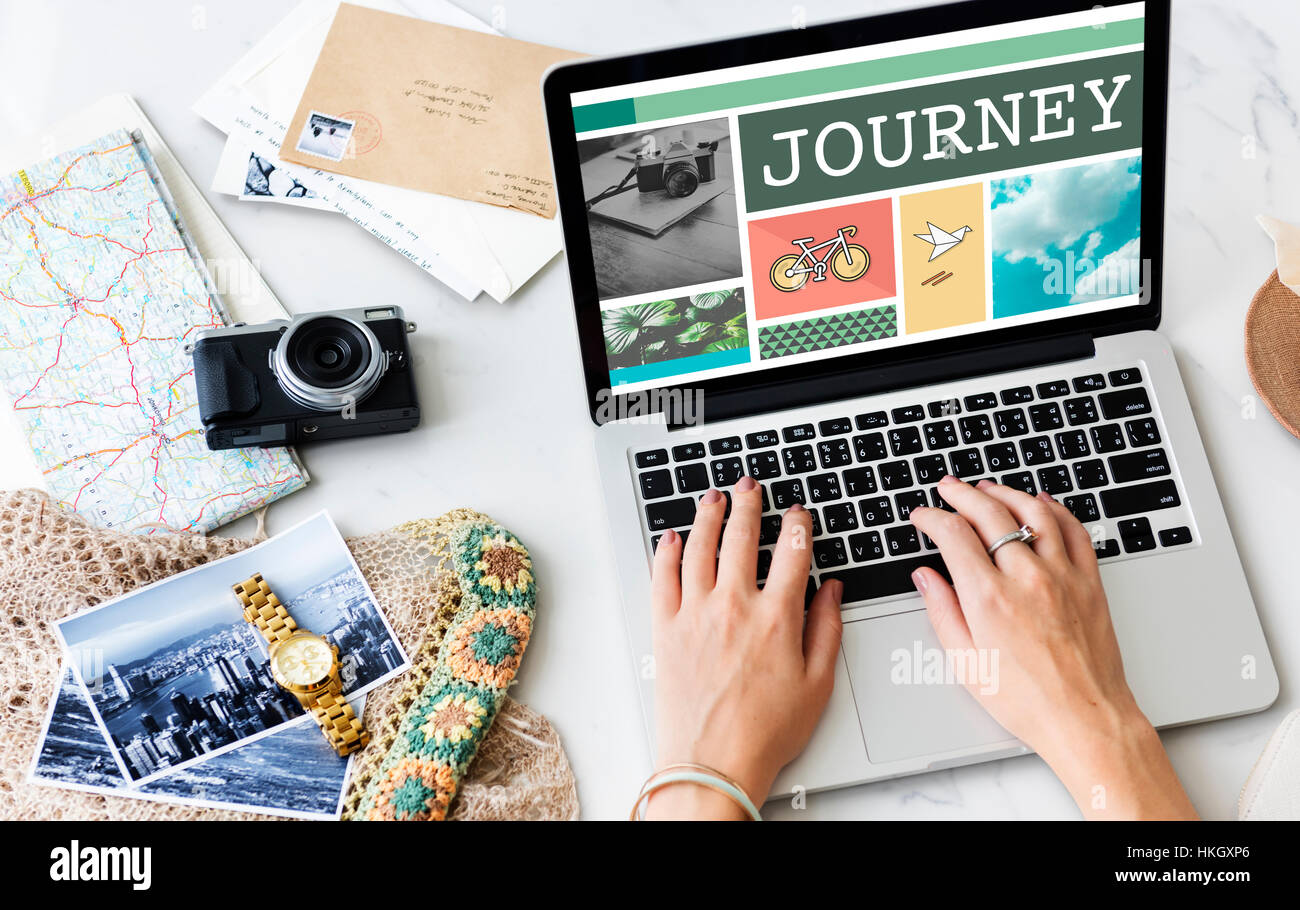 Journey Exploration Trip Vacation Concept Stock Photo - Alamy