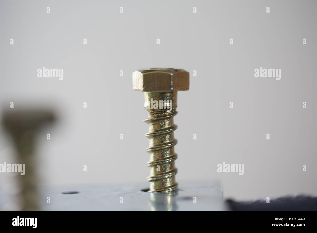 close up of bolt screw. maintenance, tool, mechanical, metal Stock ...
