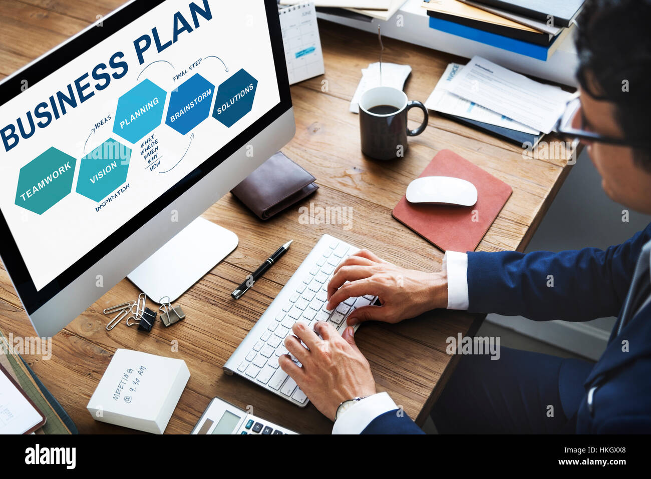 Business Plan Strategy Development Process Graphic Concept Stock Photo ...