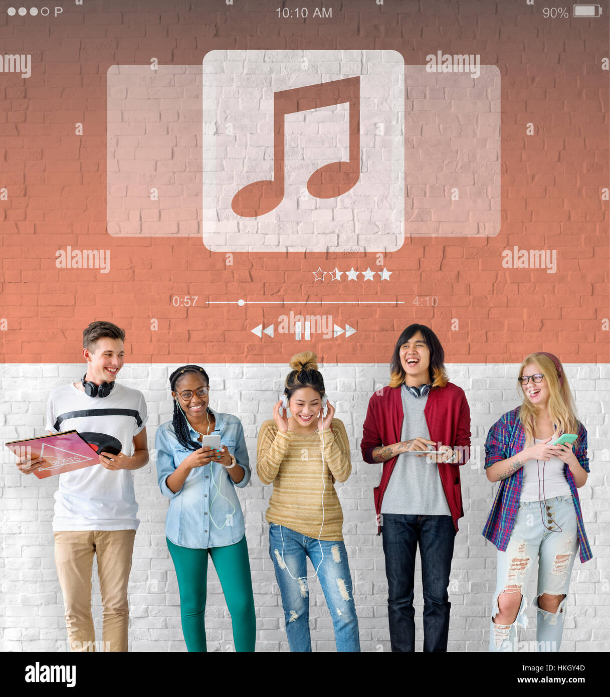 Music Video Player Multimedia Concept Stock Photo - Alamy