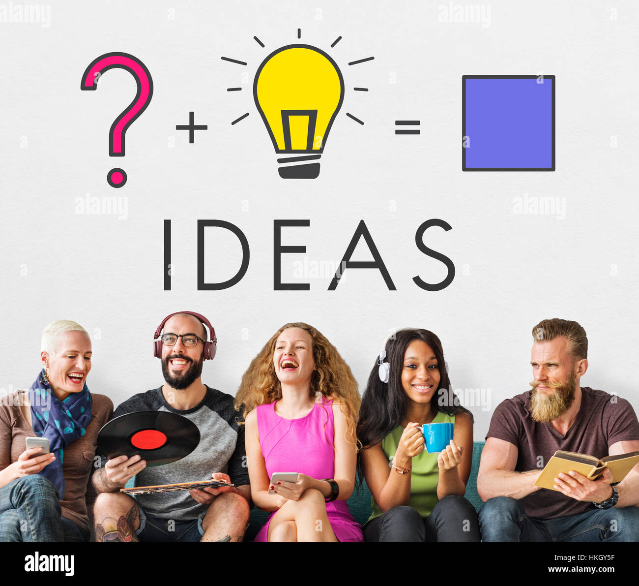 Creative Curiosity Ideas Equation Concept Stock Photo - Alamy
