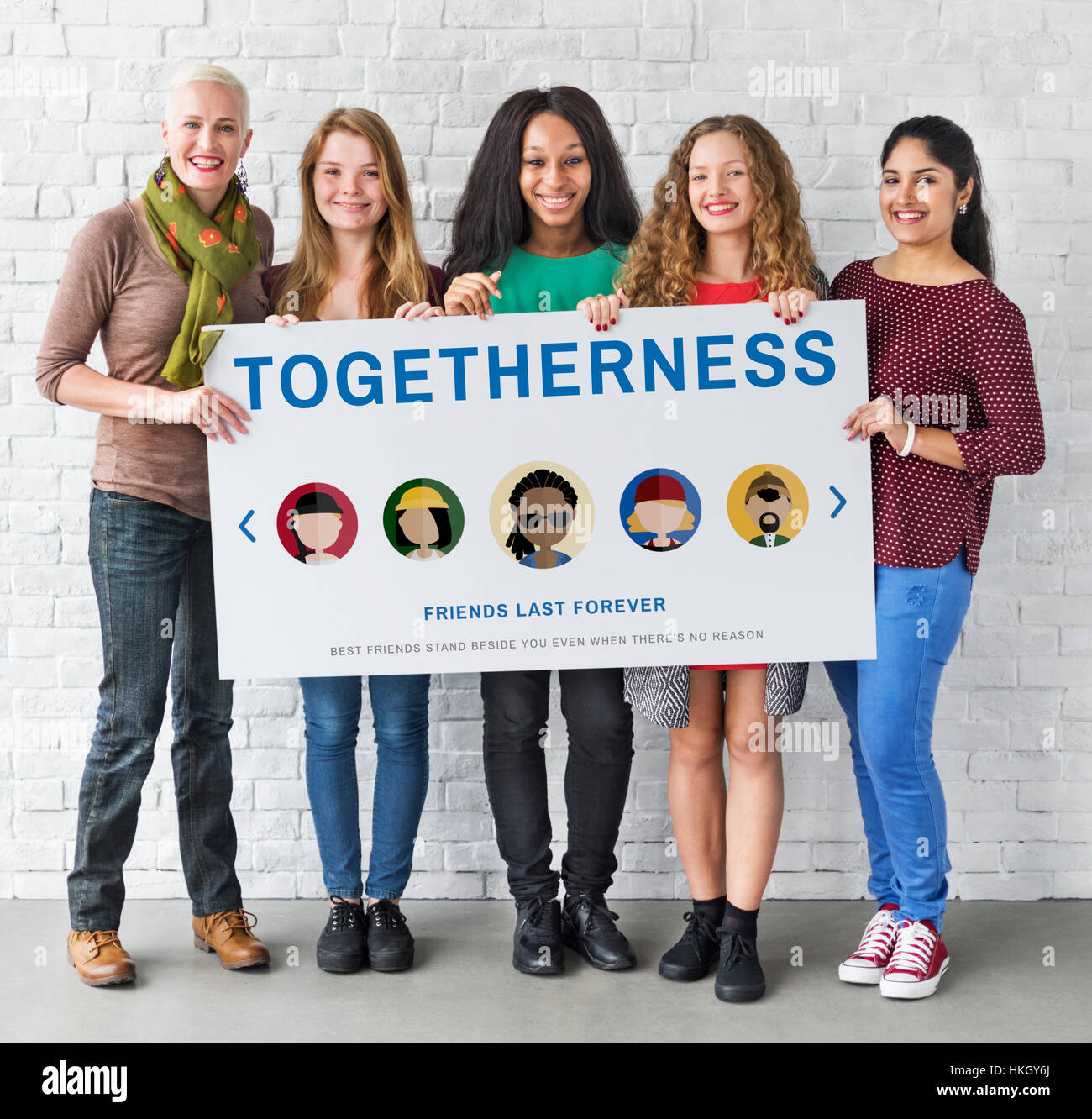 Friendship Togetherness Relationship Diversity People Concept Stock ...