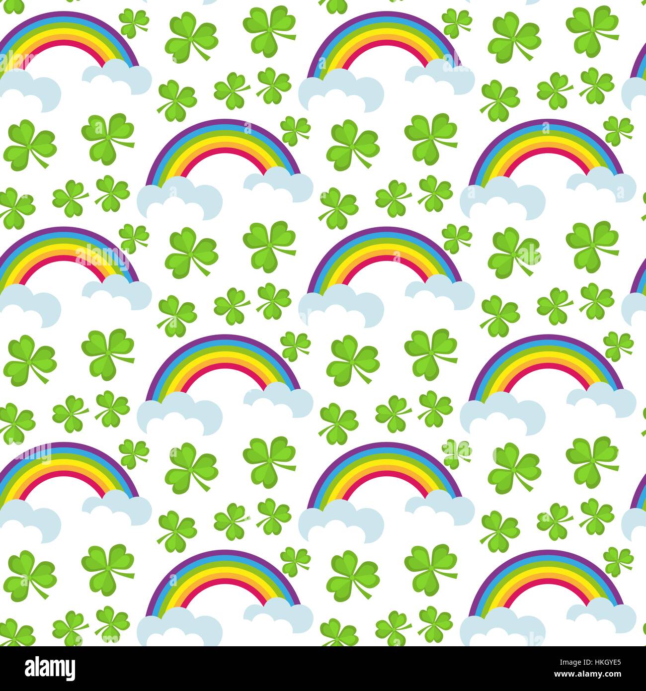 St. Patricks Day seamless pattern. Endless background texture. Vector illustration Stock Vector ...