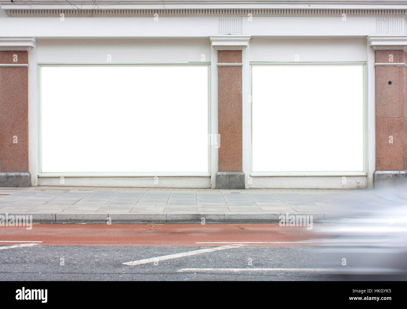 Blank white signage hi-res stock photography and images - Alamy