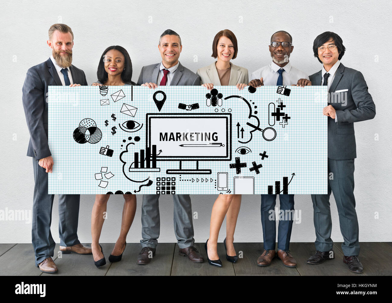 Marketing Computer Sign Symbol Concept Stock Photo - Alamy