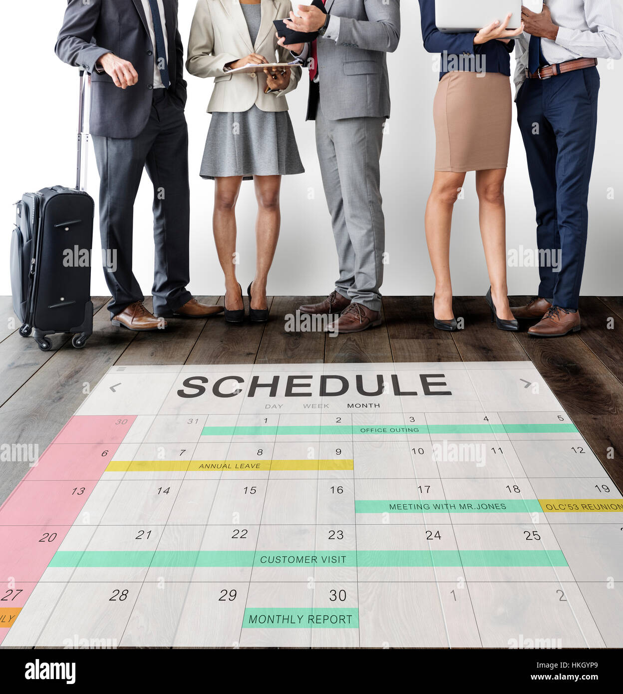 Schedule Table Event Planner Concept Stock Photo - Alamy