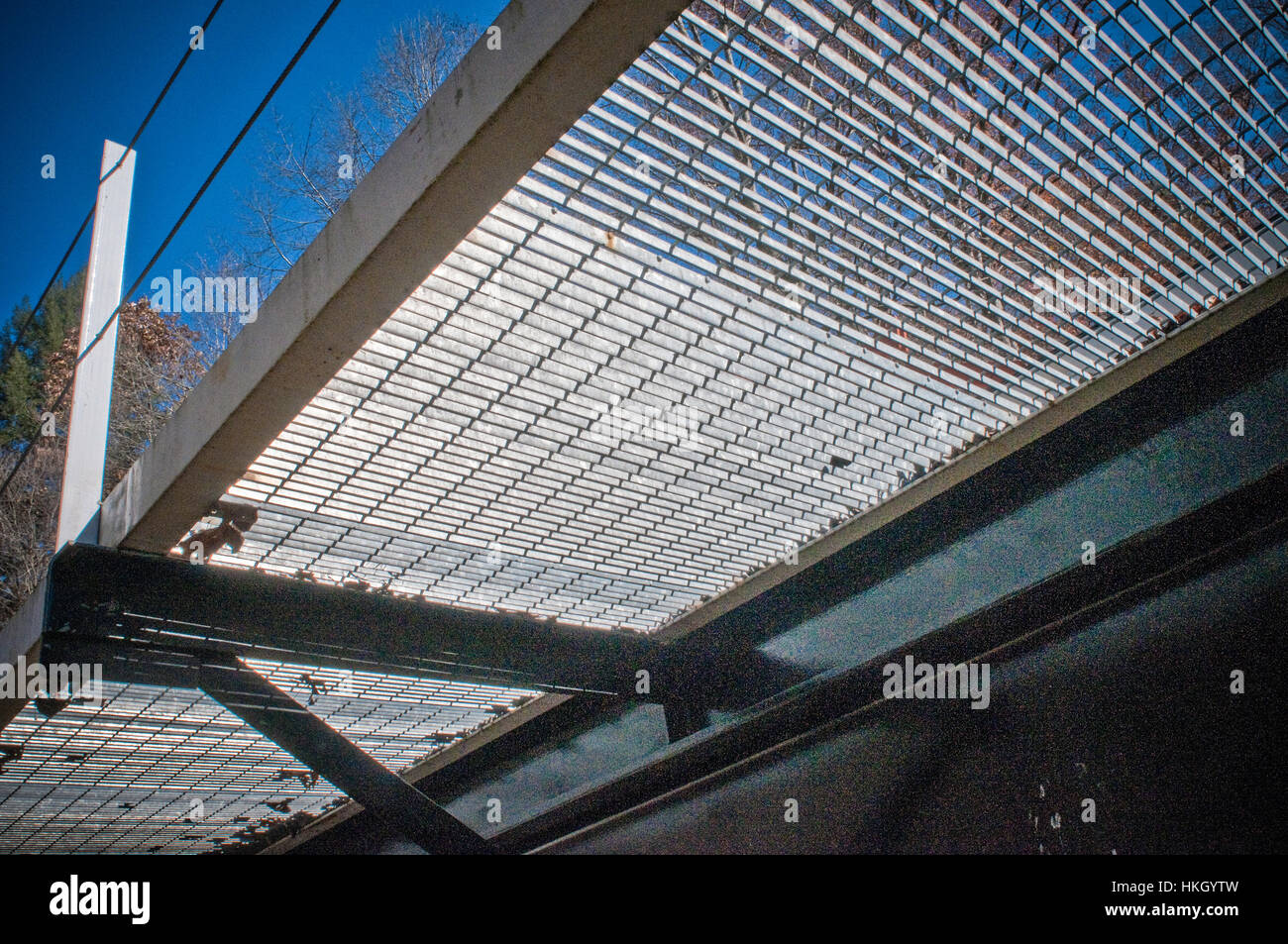 New railroad bridge over stream Stock Photo - Alamy
