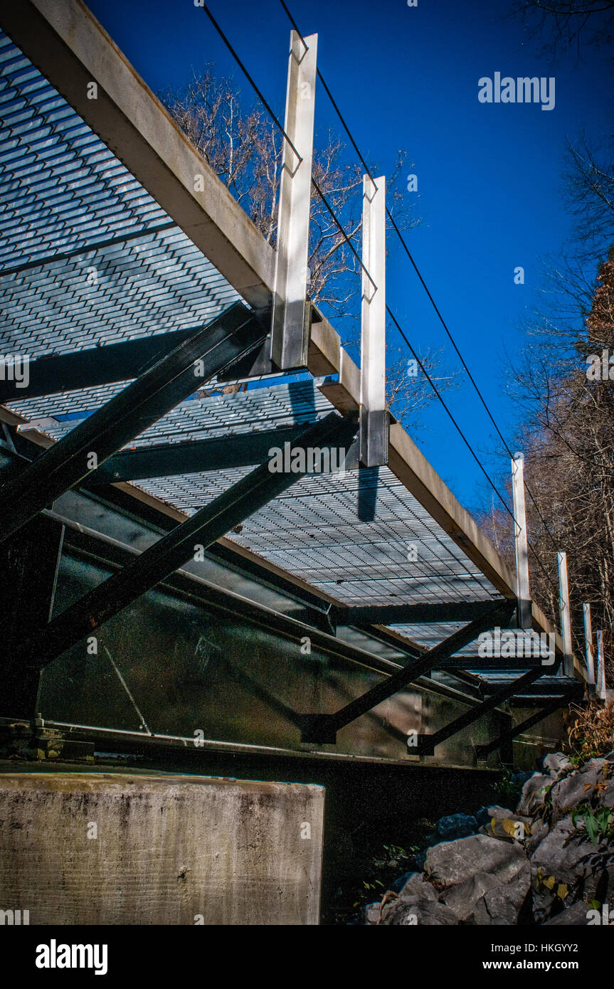 New railroad bridge over stream Stock Photo - Alamy