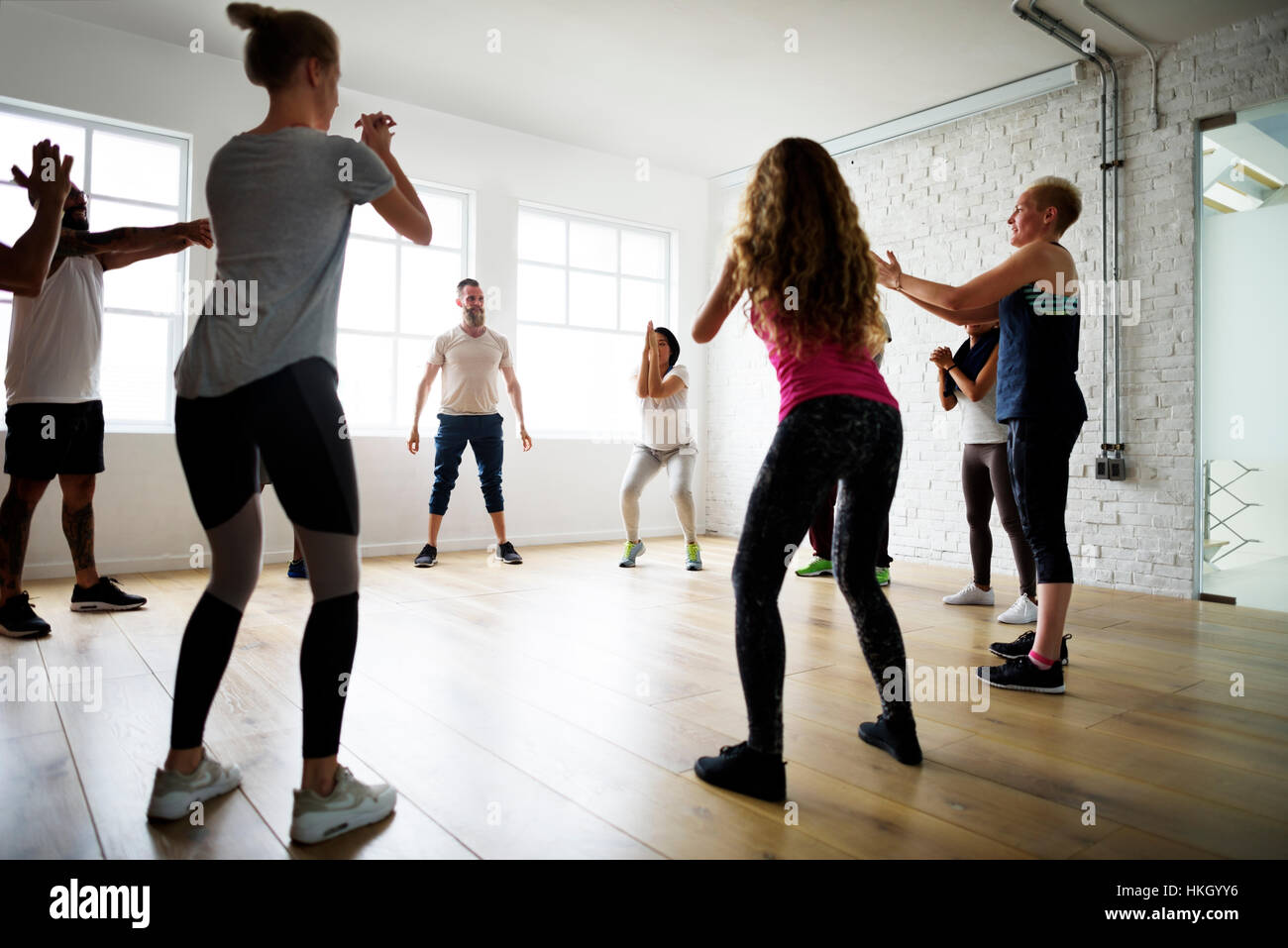 Diversity People Exercise Class Relax Concept Stock Photo - Alamy