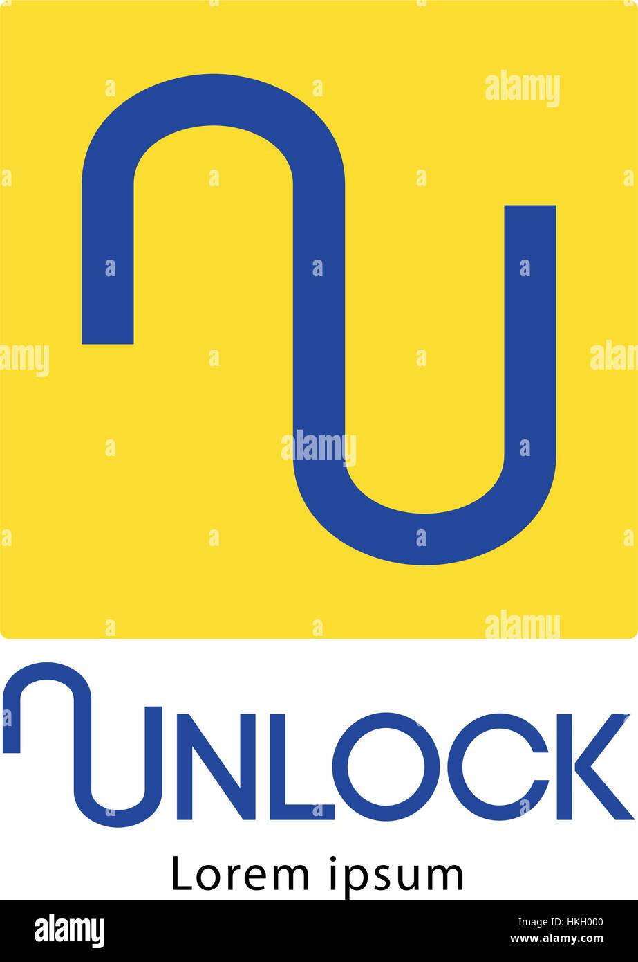 Unlock Logo Design Concept Stock Vector Image & Art - Alamy