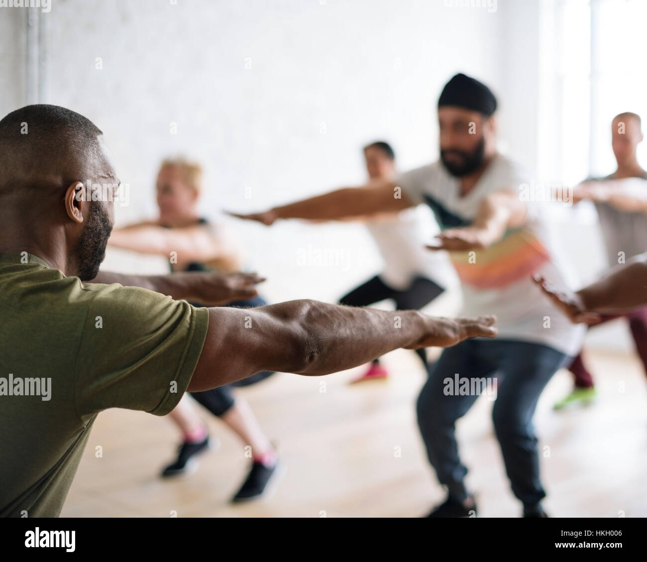 Diversity People Exercise Class Relax Concept Stock Photo - Alamy