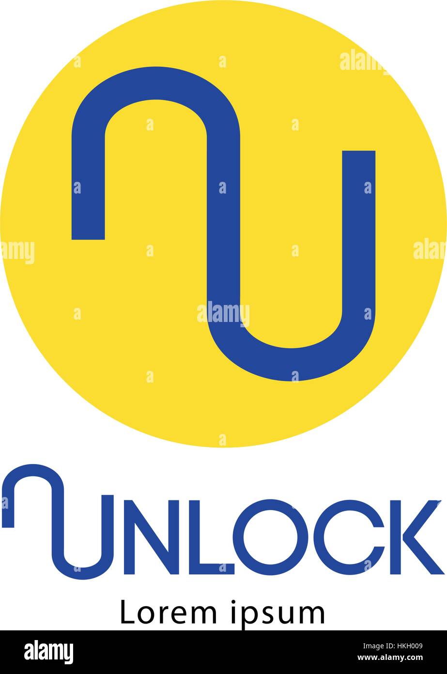 Unlock Logo Design Concept Stock Vector Image & Art - Alamy