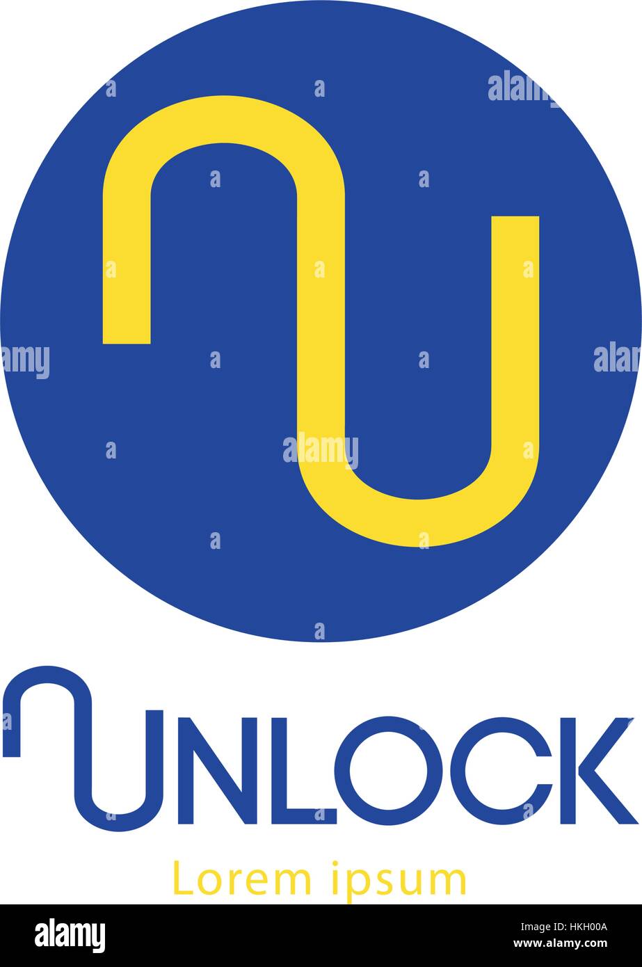 Unlock Logo Design Concept Stock Vector Image & Art - Alamy
